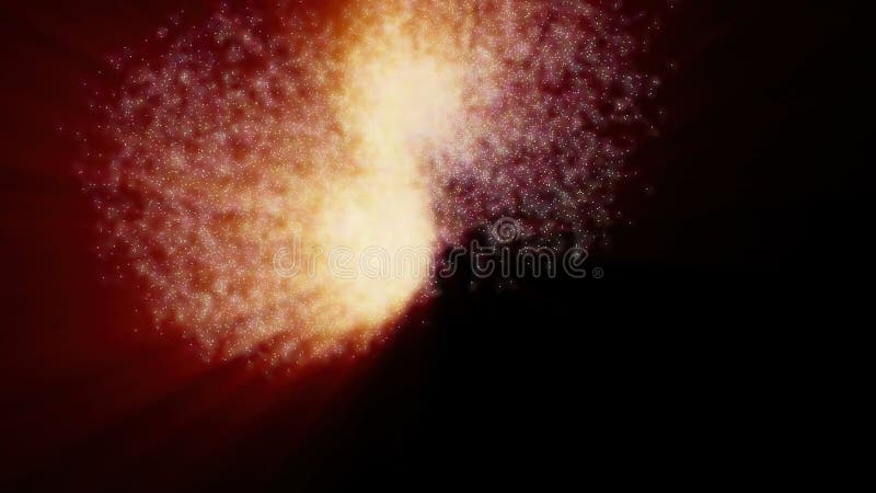 Particles with Red Light Ray in Background Stock Illustration ...