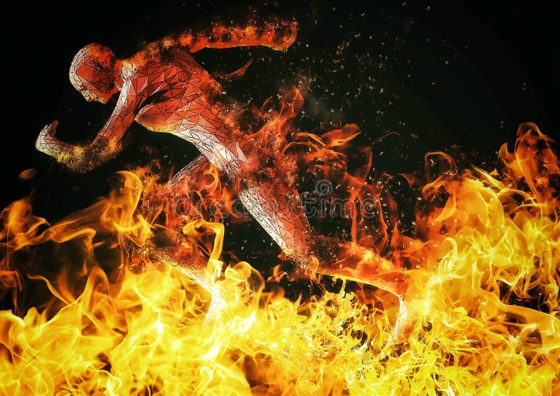 3d Illustration of People Competing Stock Illustration - Illustration ...