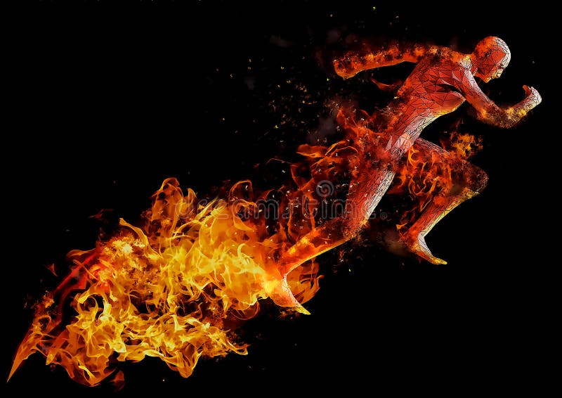 Runner Flames Stock Illustrations – 70 Runner Flames Stock ...