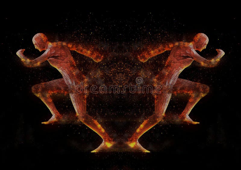 3D people competing stock illustration. Illustration of isolated - 14937760