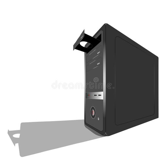 3D Illustration of Personal Computer Equipment - System Unit Stock ...