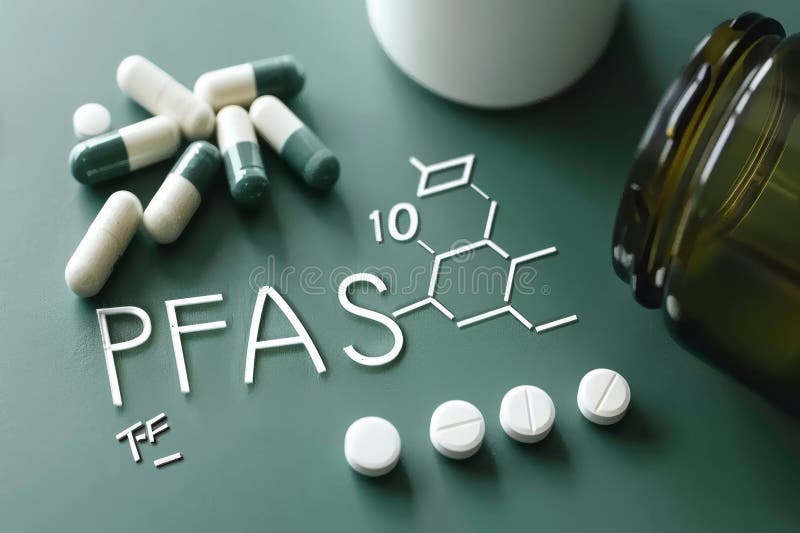 3d Illustration of PFAS on Structure Environmental Pollution and Health ...