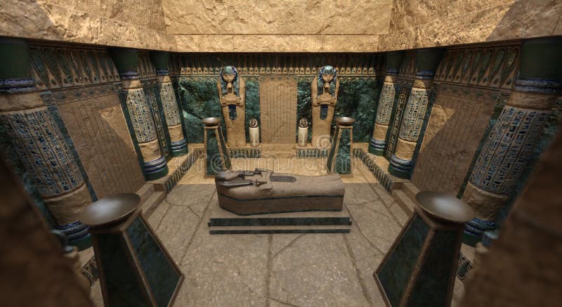 Pharaoh S Tomb in the Pyramid 3d Illustration Stock Illustration ...