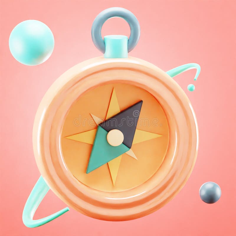 Stylized Compass Rose on Abstract Blue Background Isolated Stock Vector ...