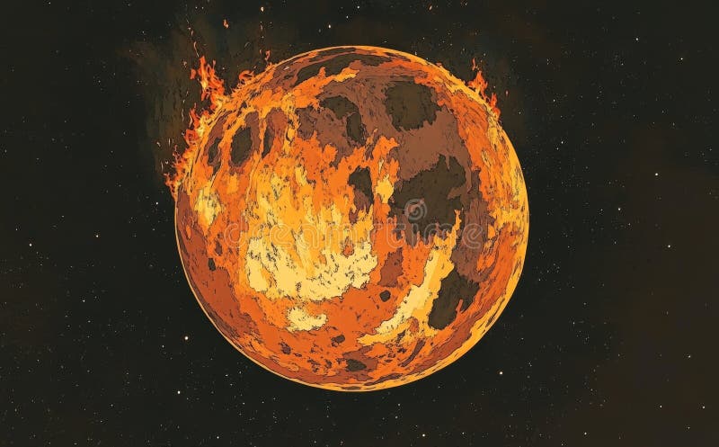 A 3D Illustration of Planets in Deep Space. 5K Digital Space Sci-fi Art ...