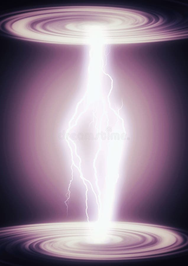 3d Illustration of Plasma Rays Generated from Cloud Vortex Stock ...