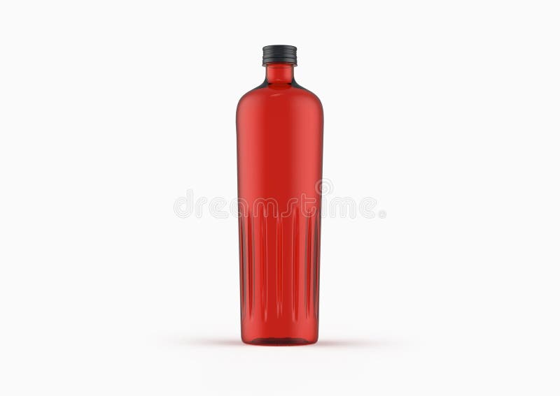 3D Illustration of a Plastic Empty Bottle One Liter Stock Illustration ...