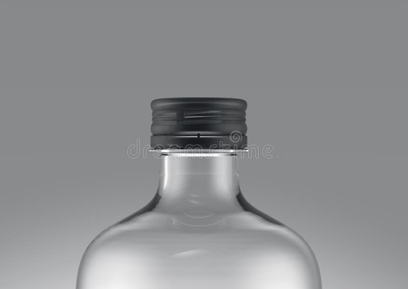 3D Illustration of a Plastic Empty Bottle One Liter Stock Illustration ...