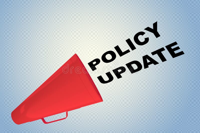 POLICY UPDATE concept stock illustration. Illustration of code - 117304311
