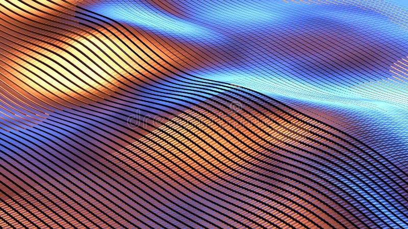 3D Illustration of Poly Relief Surface Structure. Stock Illustration ...