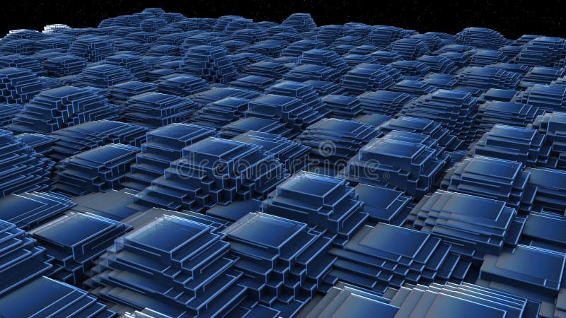 3D Illustration of Poly Relief Surface Structure Stock Illustration ...