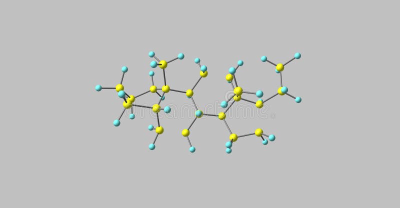 3D Illustration of Pregnane Molecular Structure Isolated on Grey Stock ...