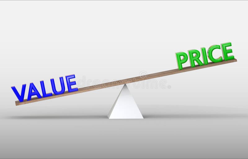 Price Value Scale Concept stock illustration. Illustration of making ...