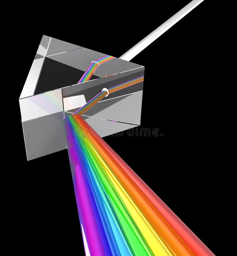 Prism with light ray stock illustration. Illustration of color - 30157280