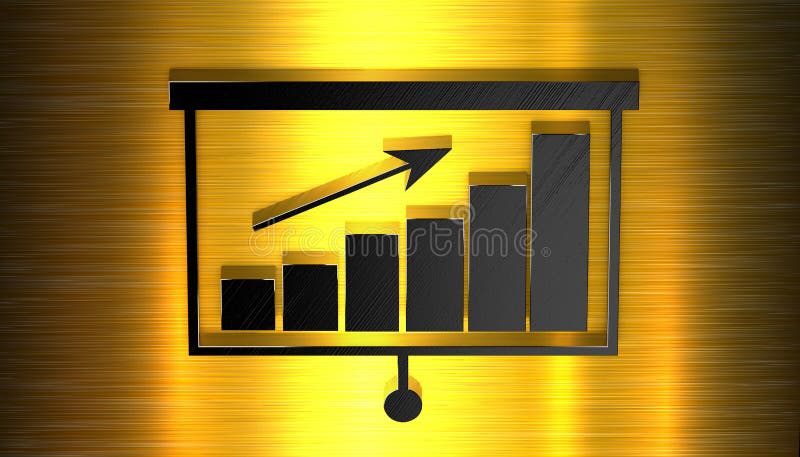 3d Illustration of Profit Graph Icon. Business Concept Stock ...