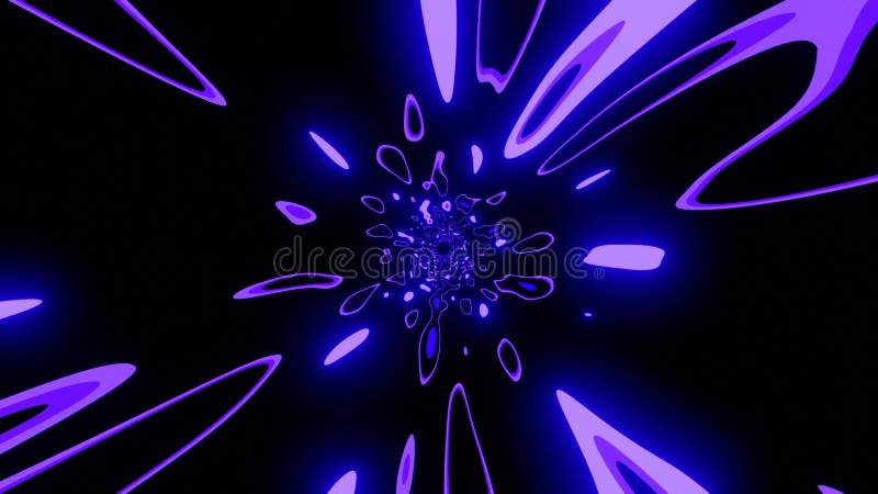 3d Illustration of Purple Shiny Shape Moving in a Loop Pattern, DJ ...