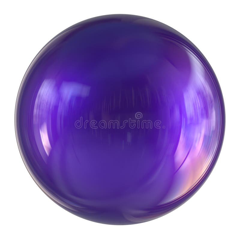 Purple Sphere Round Button Ball Basic Circle Geometric Shape Stock ...