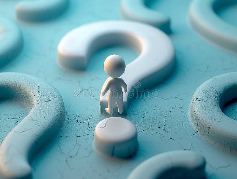 3d Illustration of a Question Mark Stock Image - Image of people, sign ...