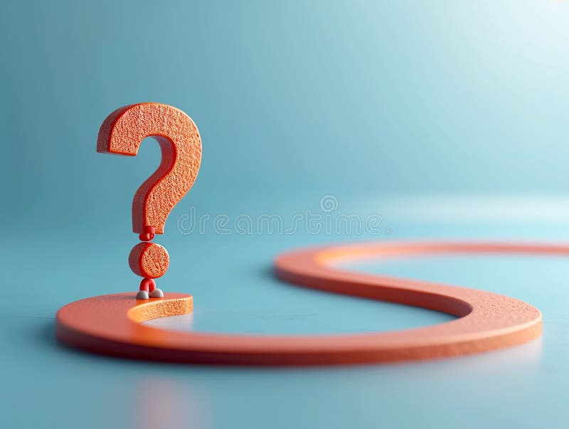 3d Illustration of a Question Mark Stock Illustration - Illustration of ...