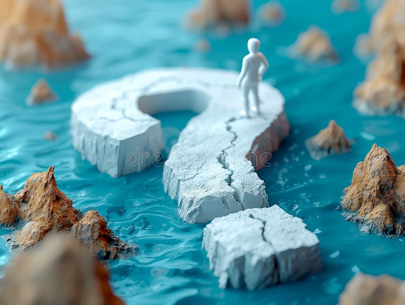 3d Illustration of a Question Mark Stock Illustration - Illustration of ...