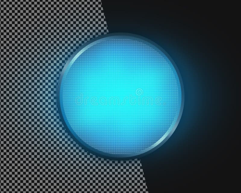 3d Illustration of Realistic Cyan Color Spotlight Frontal View on ...