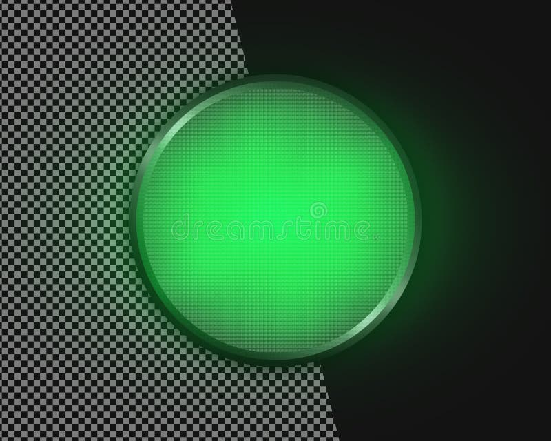 3d Illustration of Realistic Green Color Spotlight Frontal View on ...