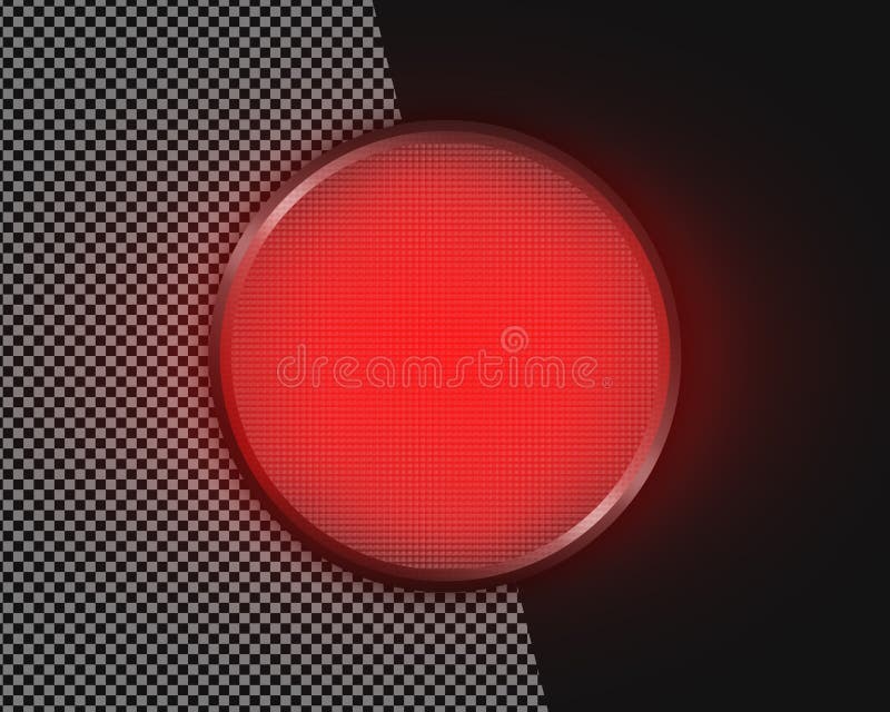 3d Illustration of Realistic Red Color Spotlight Frontal View on ...