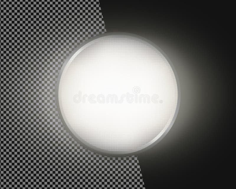 3d Illustration of Realistic White Color Spotlight Frontal View on ...