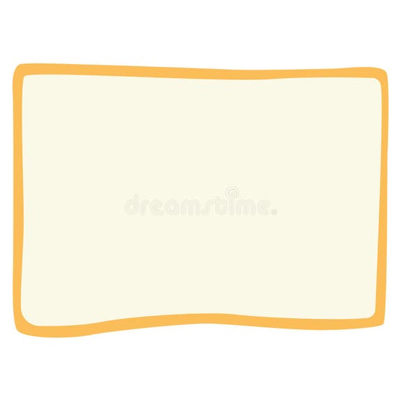 2D Illustration of Rectangle Label Frame with Folded Edge Effect Stock ...