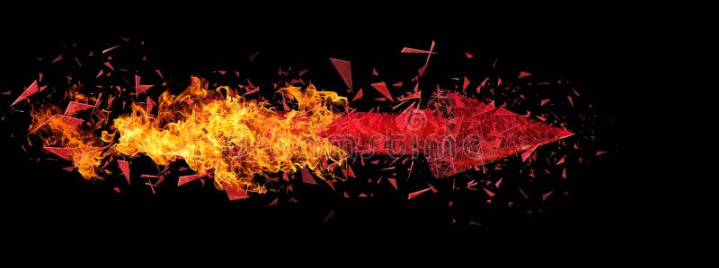 3d Illustration of Red Arrow Fired Stock Illustration - Illustration of ...