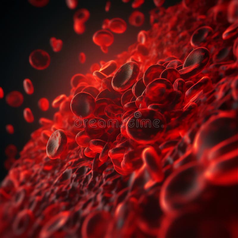 3d Illustration of Red Blood Cells Stock Illustration - Illustration of ...