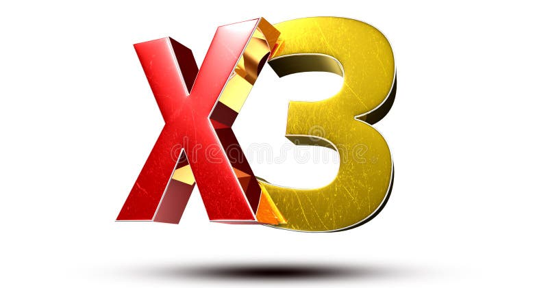 X3 3d. stock illustration. Illustration of logo, benefit - 172830477