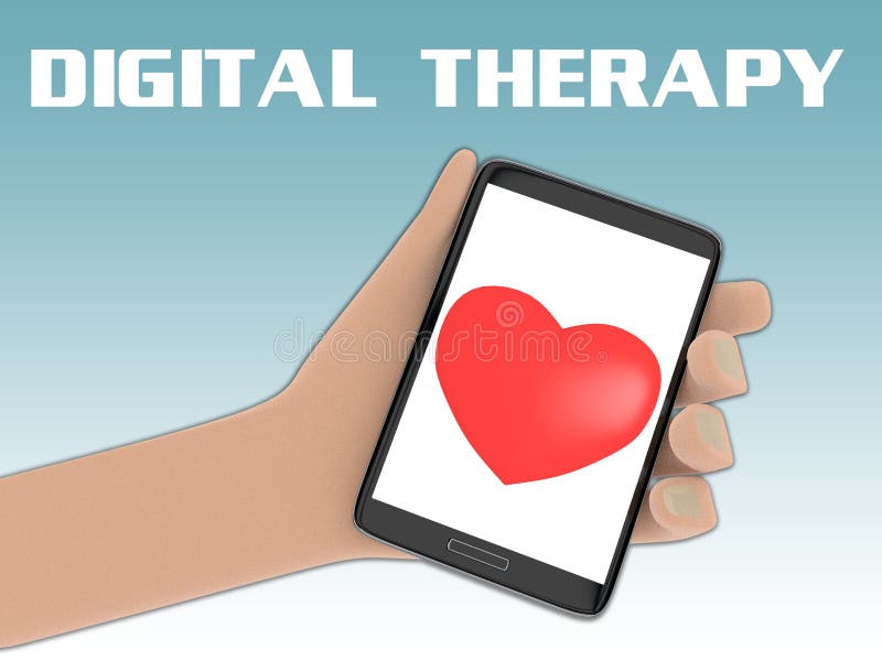 Digital Therapy concept stock illustration. Illustration of research ...