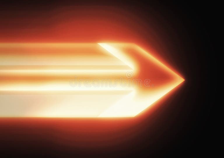 3d Illustration of Red Light Arrow Stock Illustration - Illustration of ...