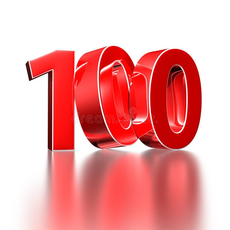 Number 100 3d. stock illustration. Illustration of extra - 194499747