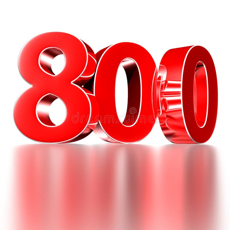 Number 800 3d. stock illustration. Illustration of background - 194499836