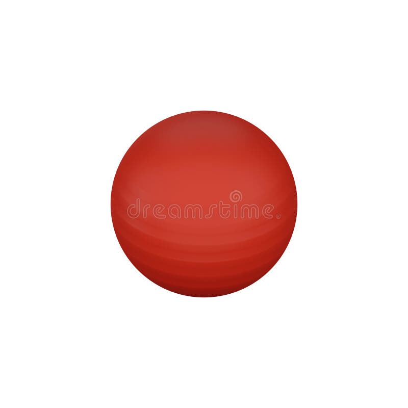3D Illustration of Red Swiss Ball Stock Illustration - Illustration of ...