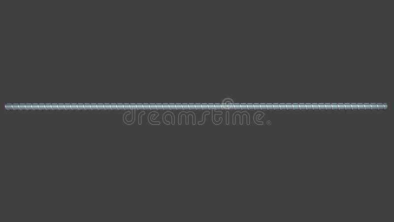 3D Illustration of Reinforcements Steel TMT Bar. 3D Render Stock ...