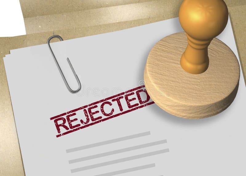 REJECTET - Approval Concept Stock Illustration - Illustration of ...