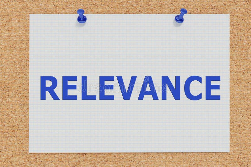 RELEVANCE - Informational Concept Stock Illustration - Illustration of ...