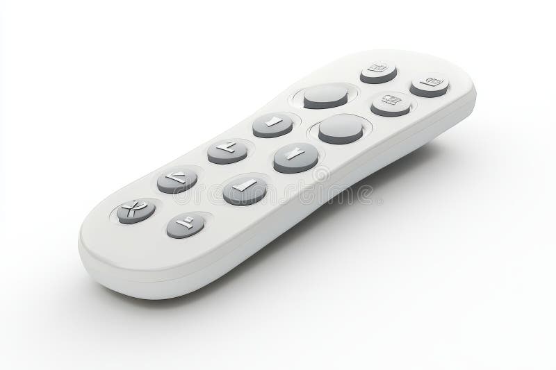 3D Illustration of Remote Control with Multiple Buttons, Isolated on ...