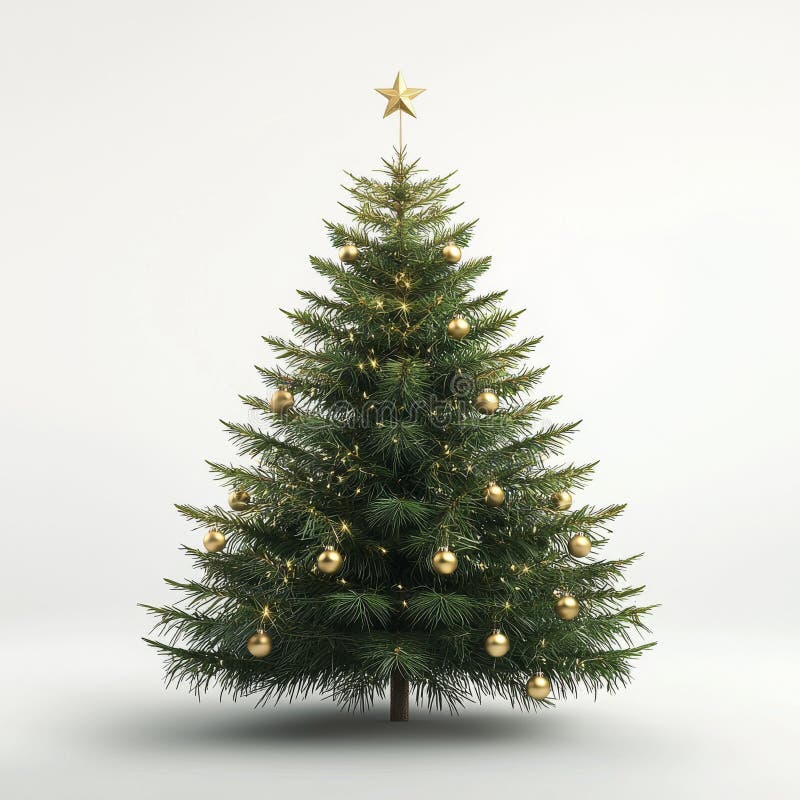 3D Illustration, Render of Animated Christmas Tree with Decorations ...