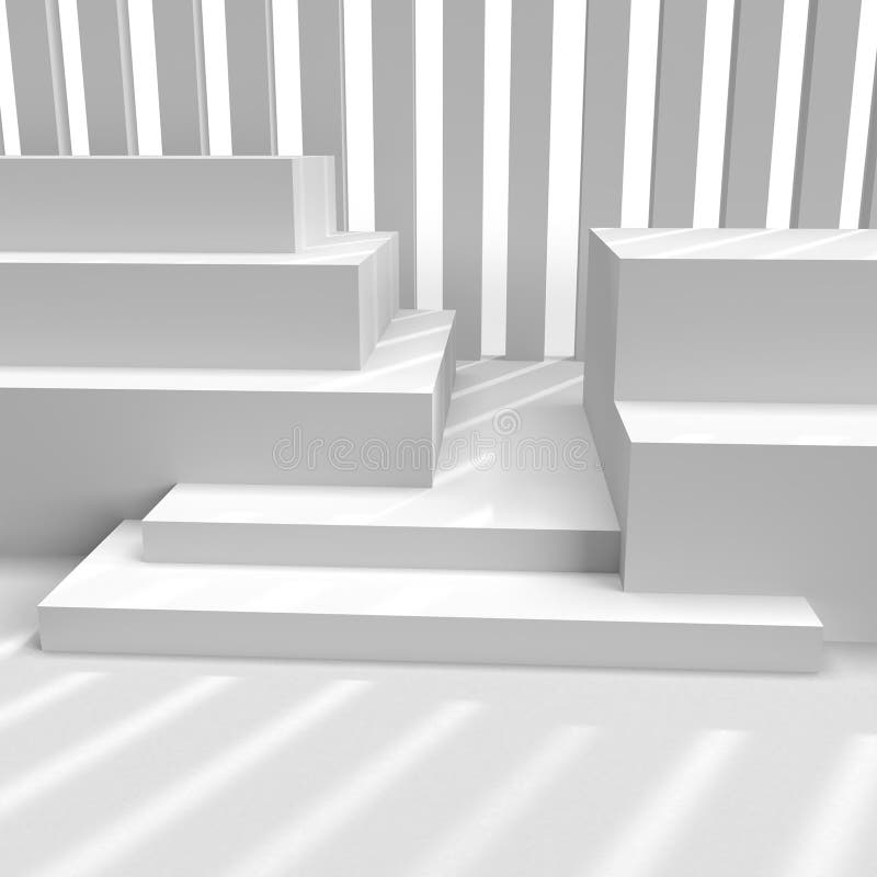 3d Illustration Render Geometric Grey Stock Illustration - Illustration ...