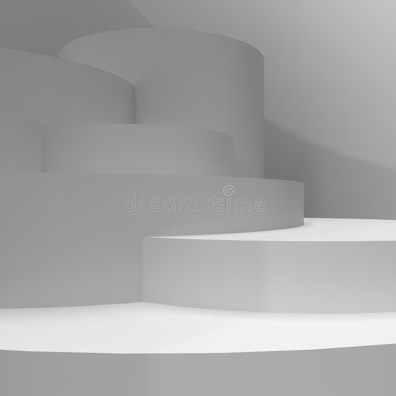 3d Illustration Render Geometric Grey Stock Illustration - Illustration ...