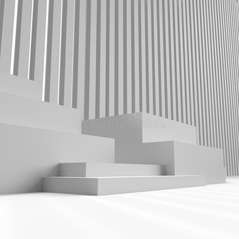 3d Illustration Render Geometric Grey Stock Illustration - Illustration ...