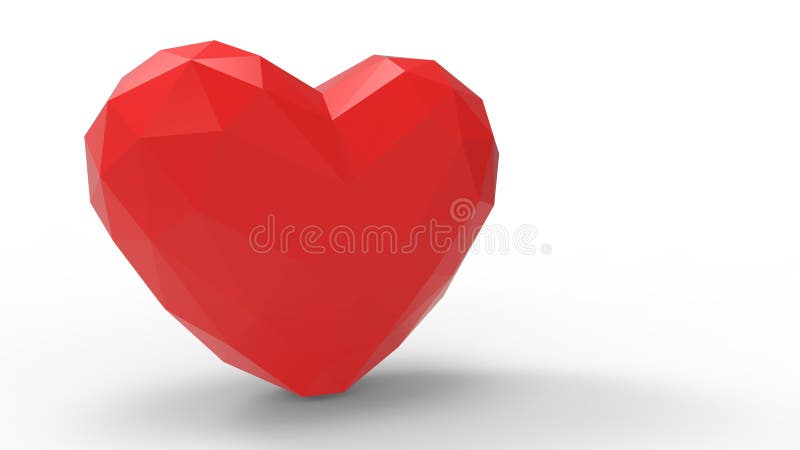 3d Illustration, 3d Render Heart. Three-dimensional Image. a Small ...