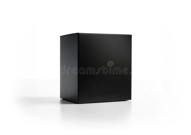 A Luxurious Black Mockup for a Square Box Creative Package Kit Template ...