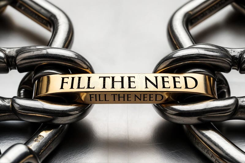 3d Illustration Render of a Silver Chain with the Word Text Phrase ...