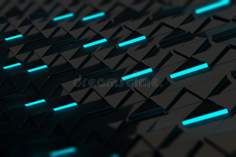 3D Illustration Rendering. Abstract Concept Tech Wallpaper with 3D ...