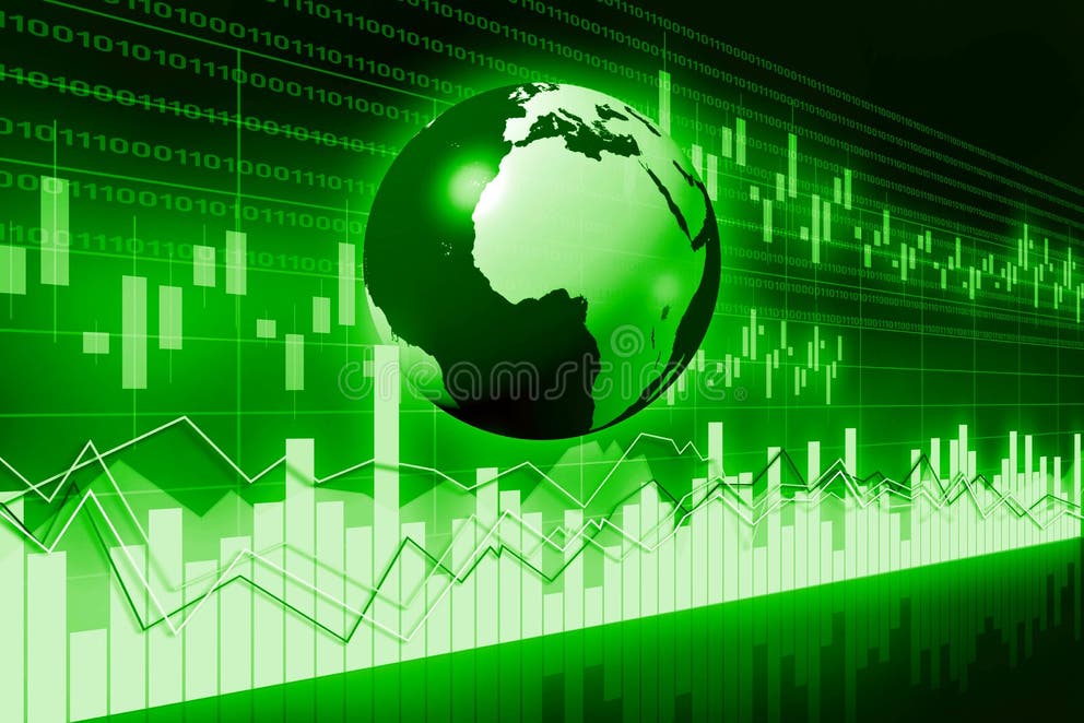 Global Business Financial Data Chart Stock Illustration - Illustration ...
